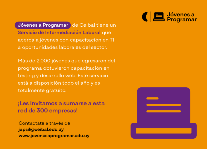 CEDU Difunde | Jóvenes a Programar: Servicio de Intermediación Laboral ...